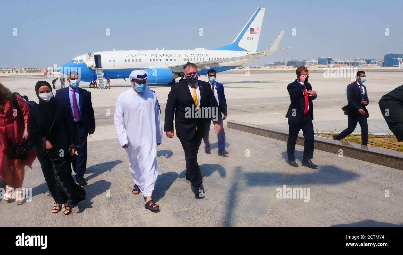 U.S. Secretary of State Michael R. Pompeo arrives in the United Arab ...