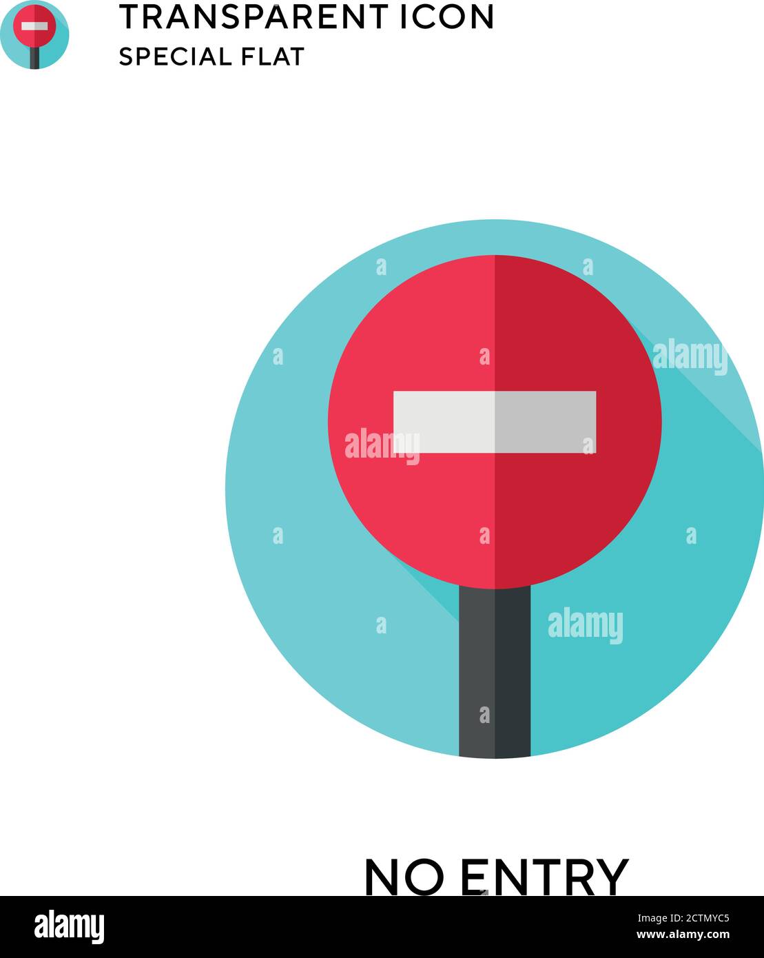 No entry vector icon. Flat style illustration. EPS 10 vector Stock ...