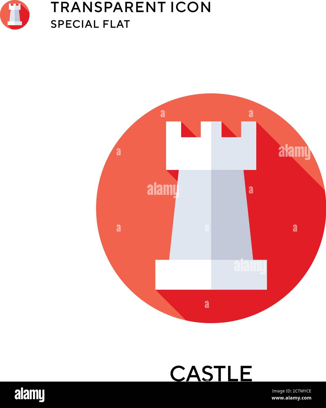 Castle vector icon. Flat style illustration. EPS 10 vector Stock Vector ...