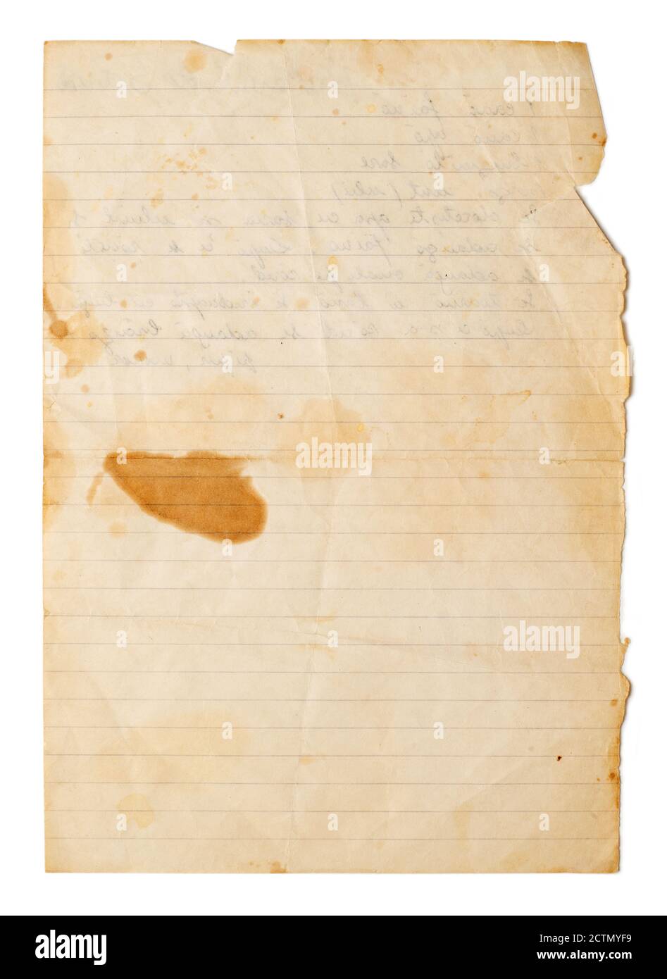 Old brown paper isolated on white Stock Photo - Alamy