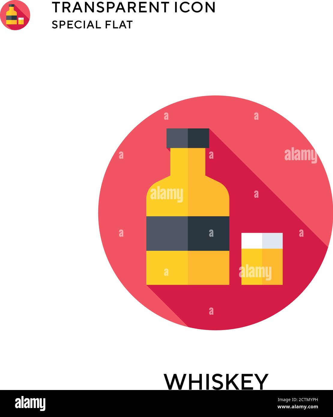 Whiskey vector icon. Flat style illustration. EPS 10 vector Stock ...