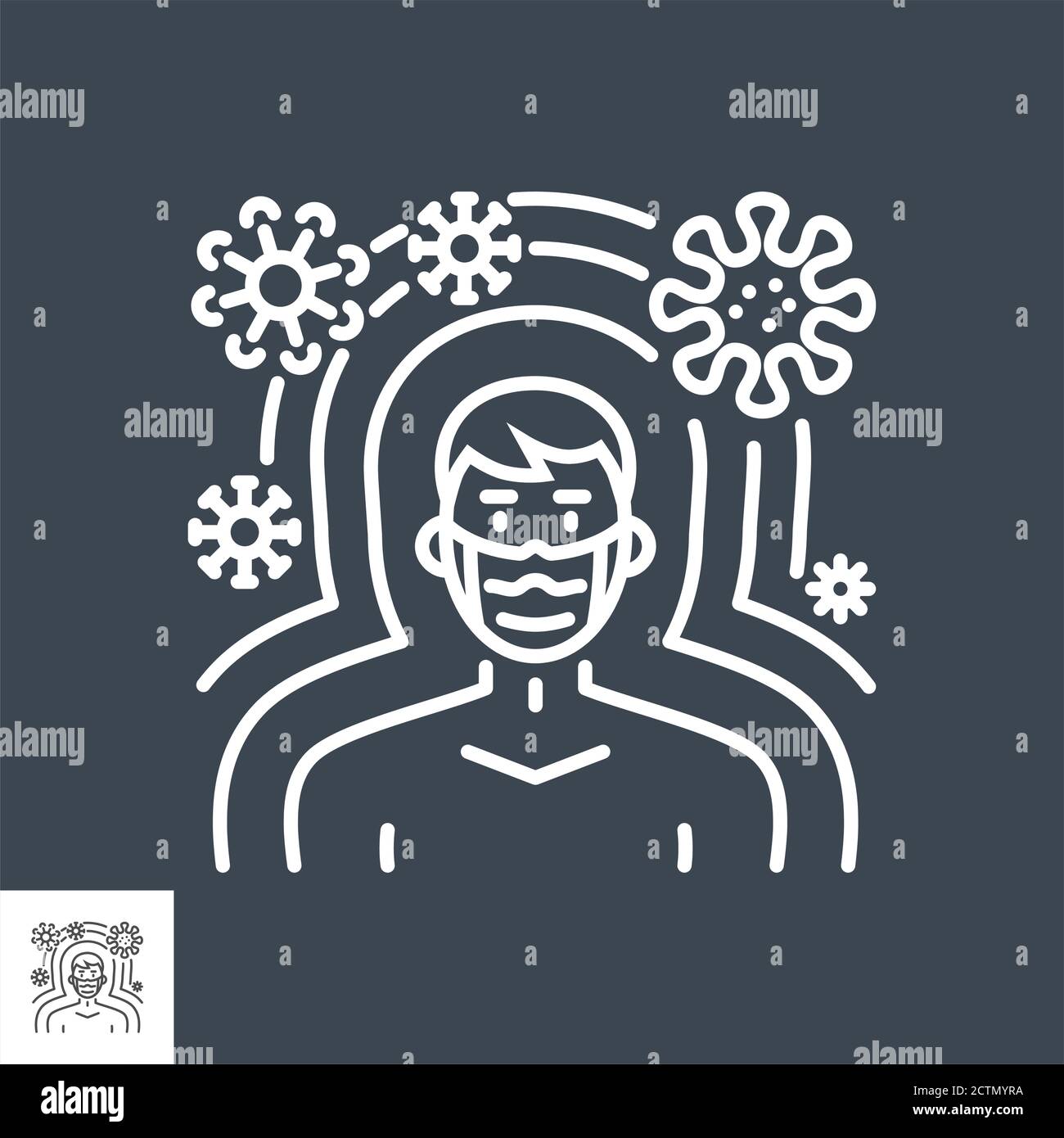 Immunity related vector thin line icon Stock Vector Image & Art - Alamy