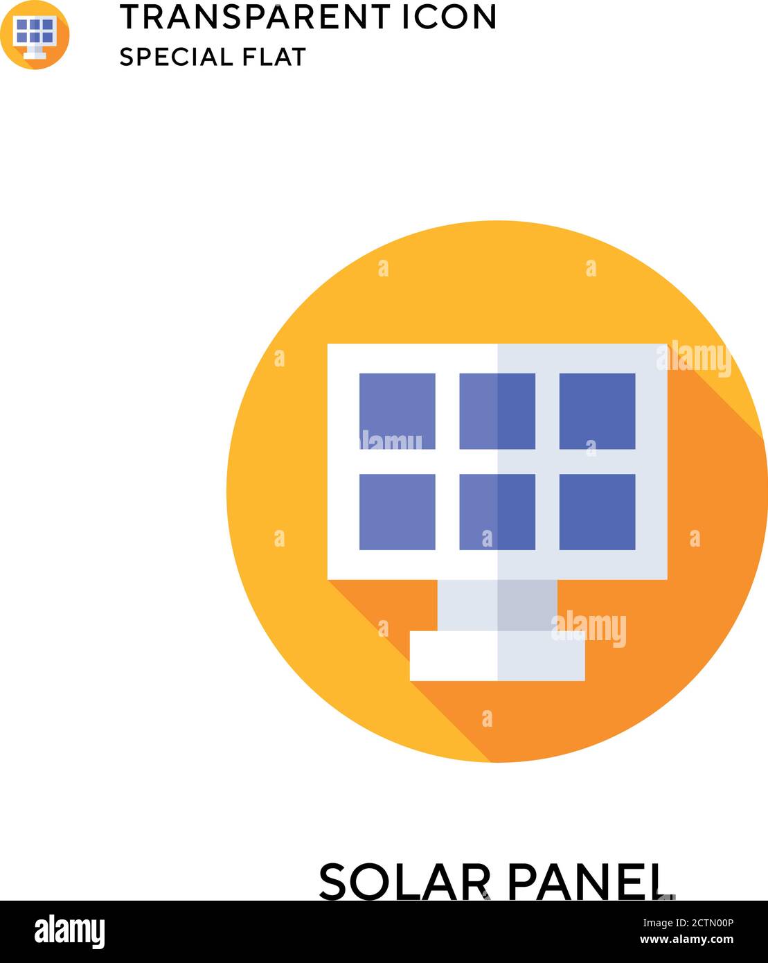 Solar panel vector icon. Flat style illustration. EPS 10 vector Stock ...