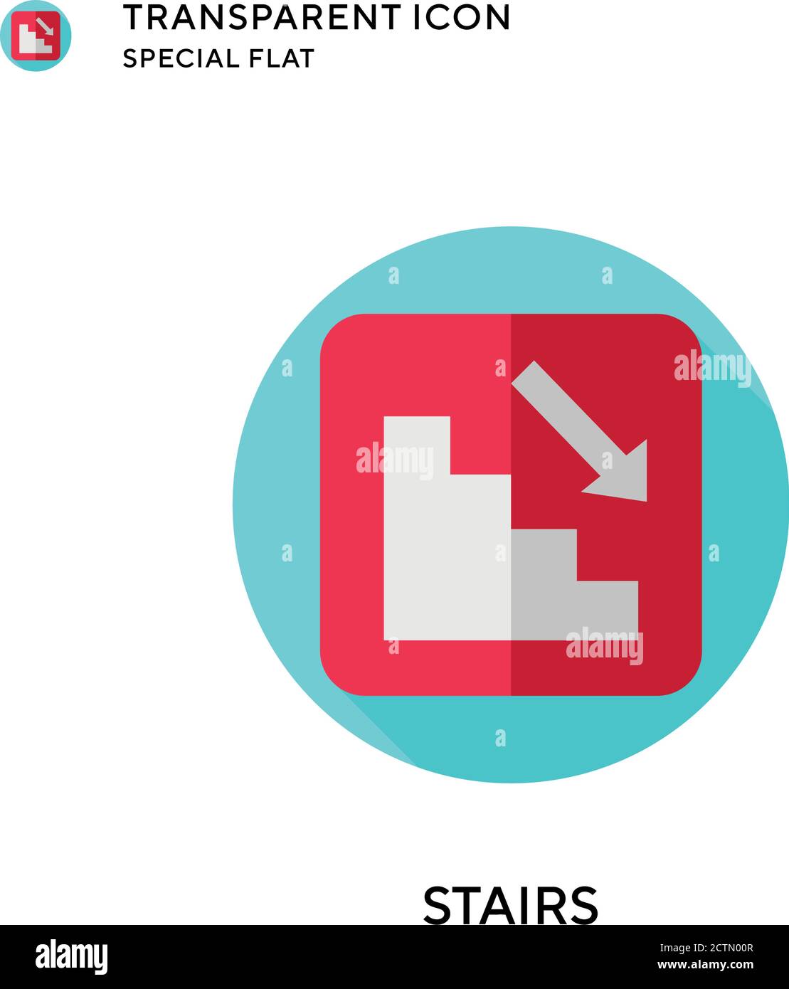 Stairs vector icon. Flat style illustration. EPS 10 vector Stock Vector ...