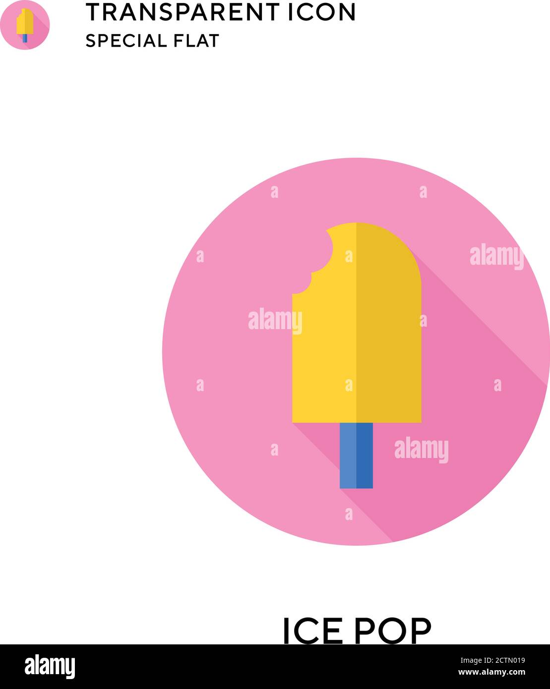 Ice pop vector icon. Flat style illustration. EPS 10 vector Stock ...