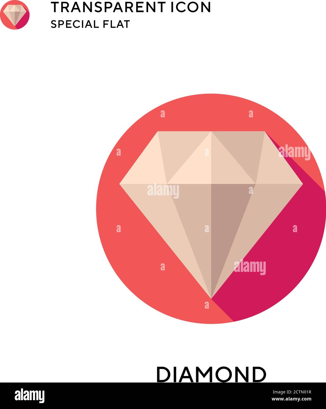Diamond vector icon. Flat style illustration. EPS 10 vector Stock ...