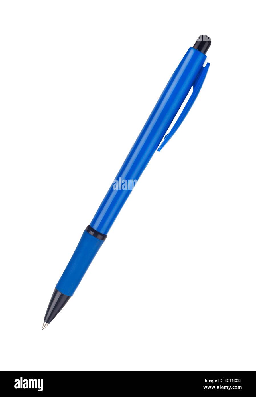 Blue pen isolated on white Stock Photo - Alamy