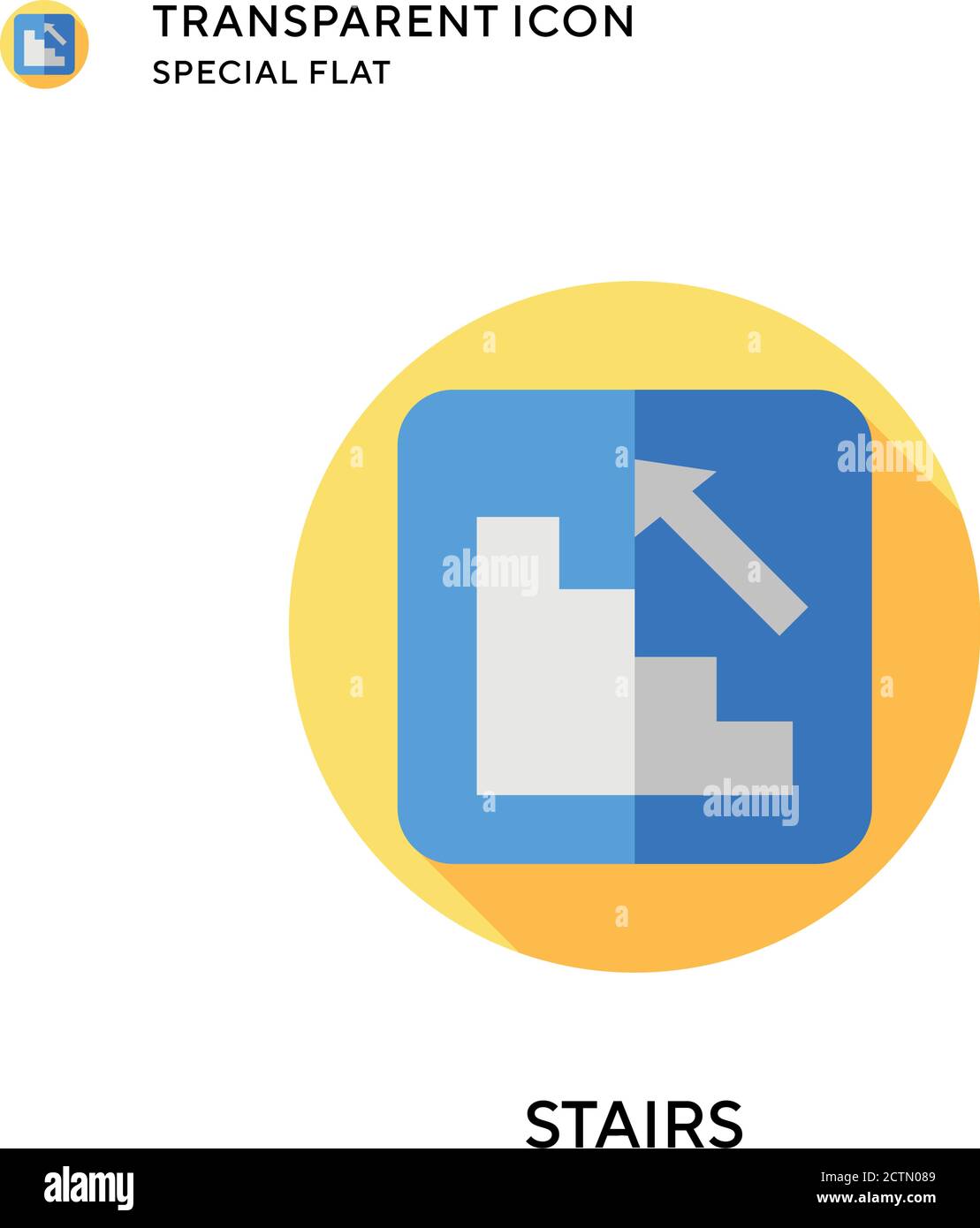 Stairs vector icon. Flat style illustration. EPS 10 vector Stock Vector ...