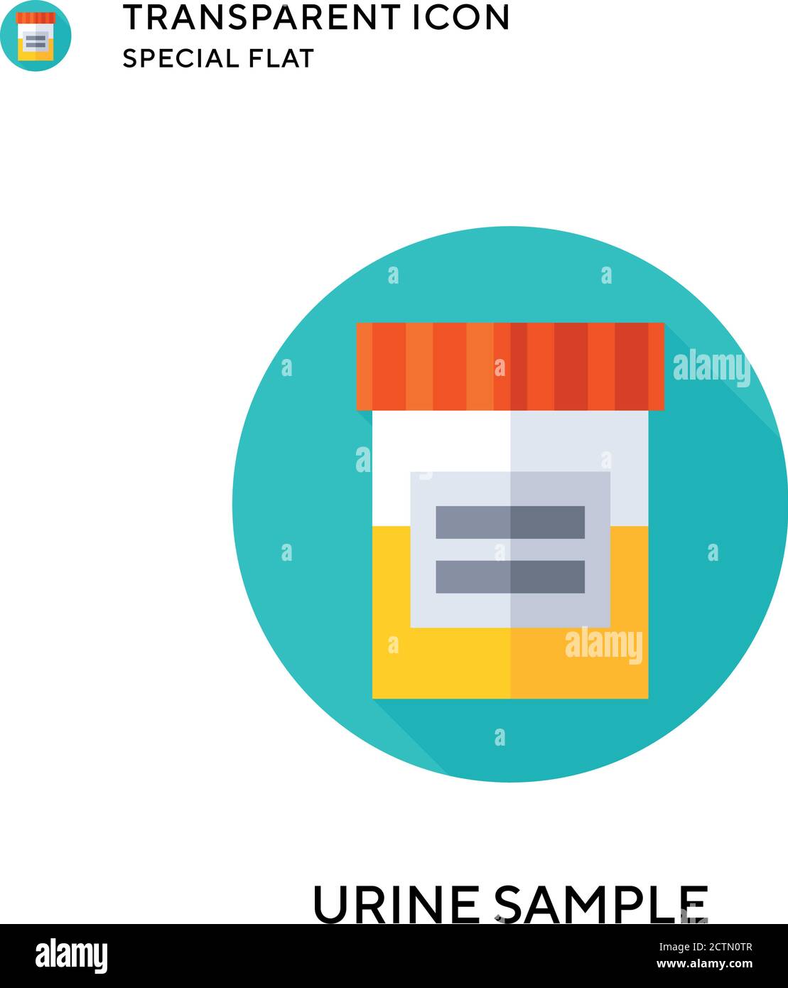 Urine sample vector icon. Flat style illustration. EPS 10 vector Stock ...