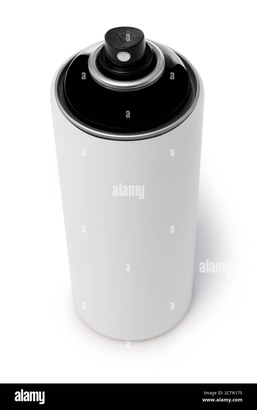 Blank white spray can isolated on white Stock Photo - Alamy