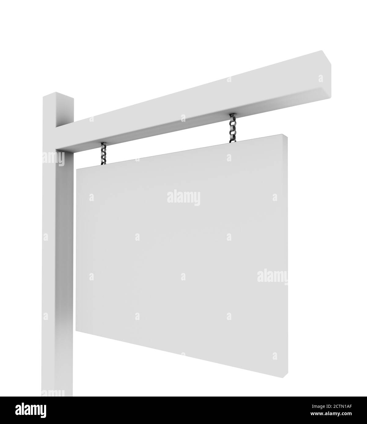 Blank banner on white background Stock Photo - Alamy