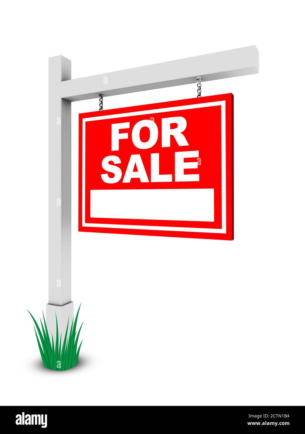 For sale banner on white background Stock Photo - Alamy