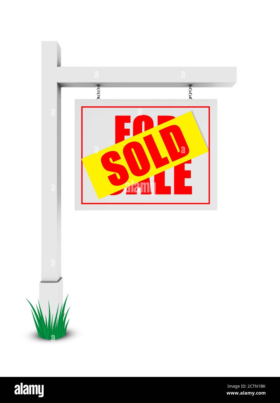 For sale/sold banner on white background Stock Photo - Alamy