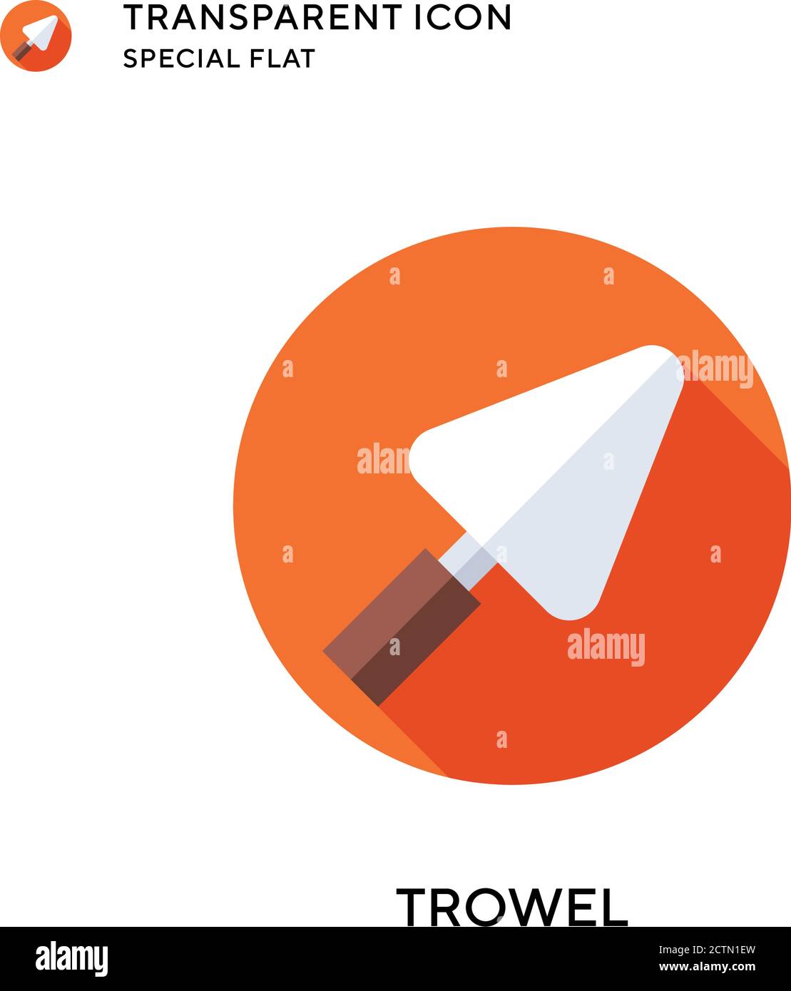 Trowel vector icon. Flat style illustration. EPS 10 vector Stock Vector ...