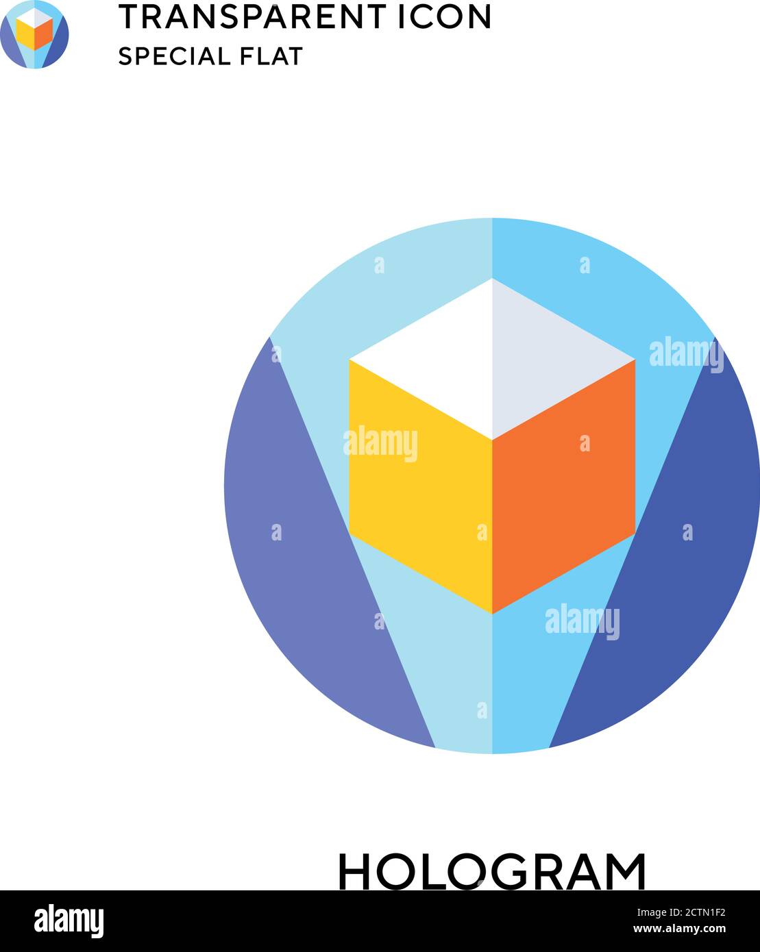 Hologram vector icon. Flat style illustration. EPS 10 vector Stock ...
