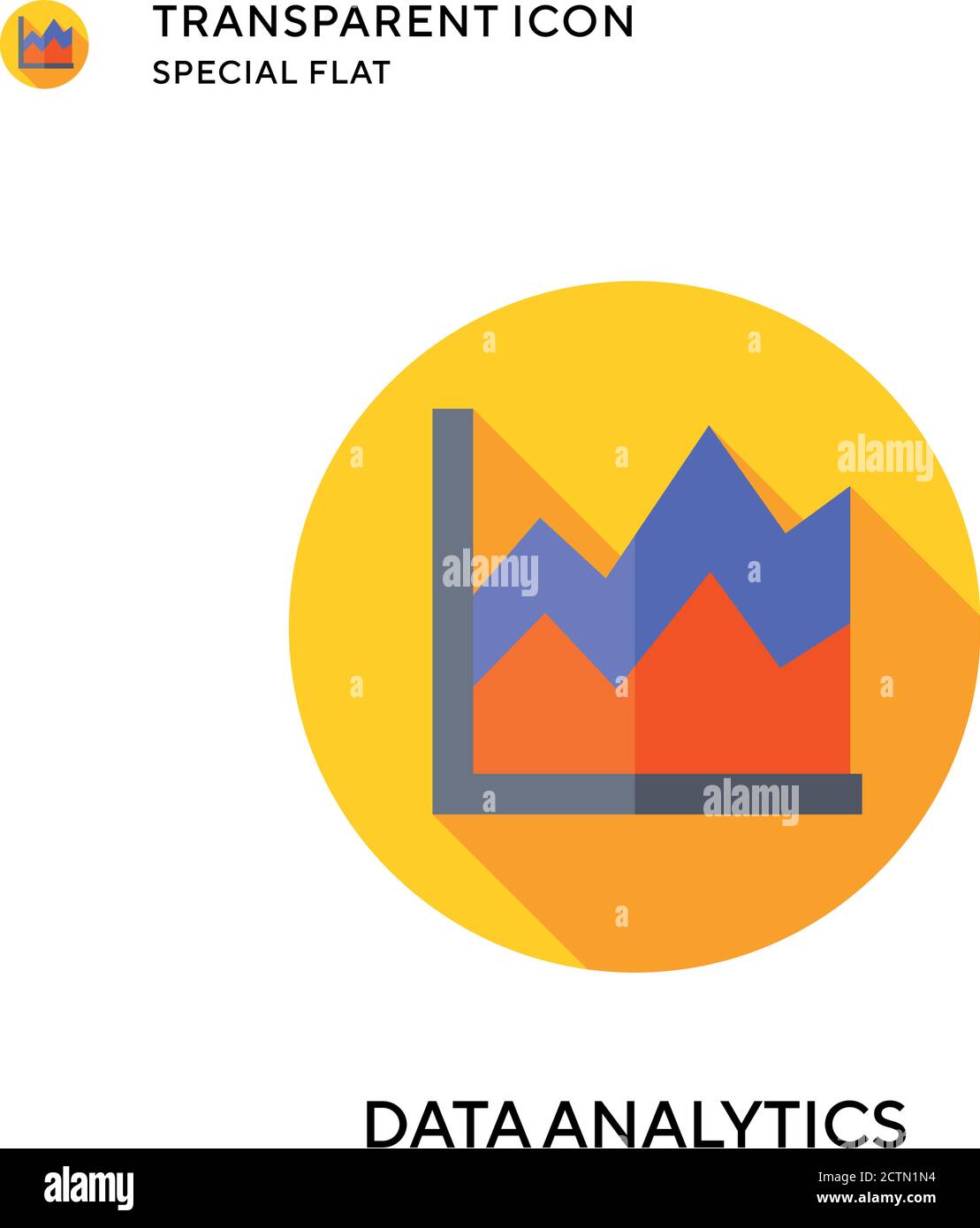 Data analytics vector icon. Flat style illustration. EPS 10 vector ...