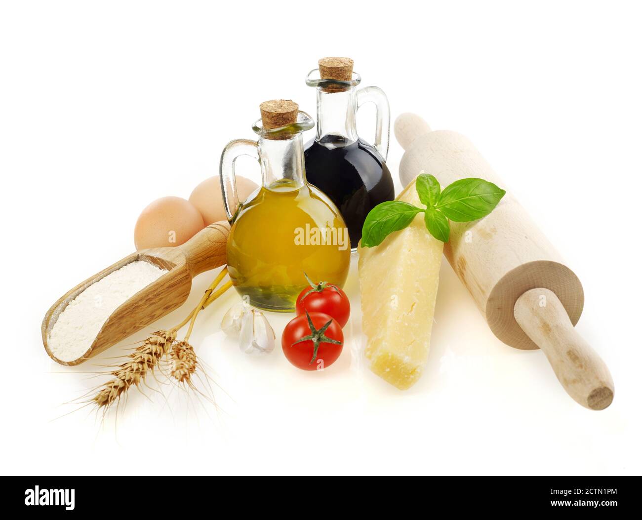 Cooking ingredients isolated on white Stock Photo - Alamy