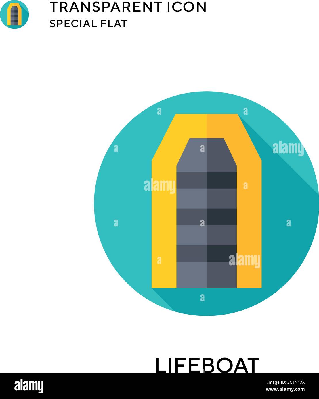 Lifeboat vector icon. Flat style illustration. EPS 10 vector Stock ...