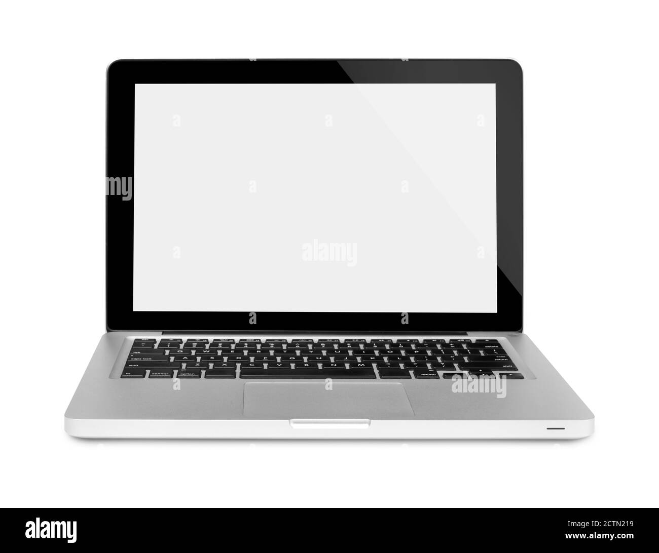 Laptop on white background Stock Photo - Alamy
