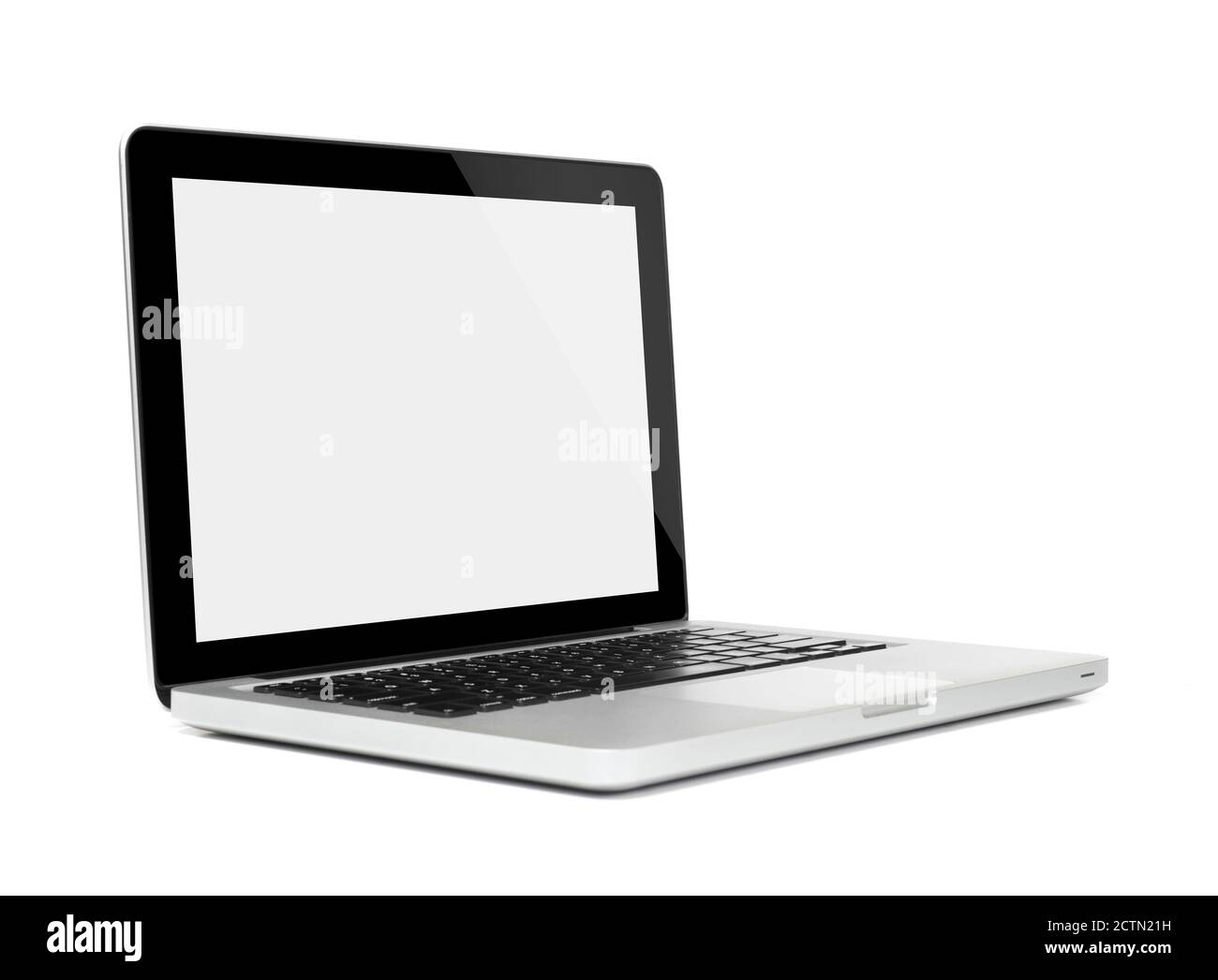 Laptop - side view Stock Photo - Alamy