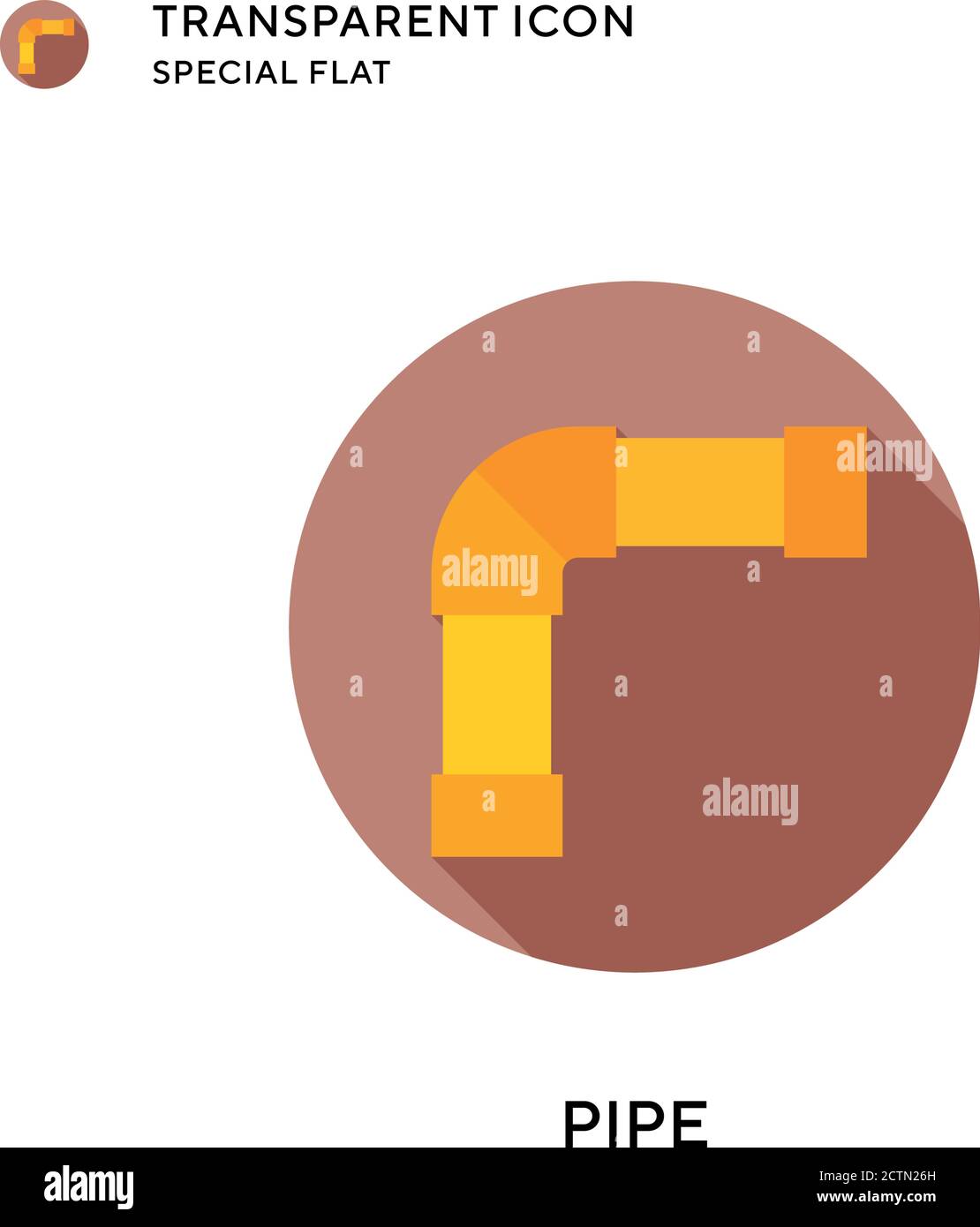 Pipe vector icon. Flat style illustration. EPS 10 vector Stock Vector ...