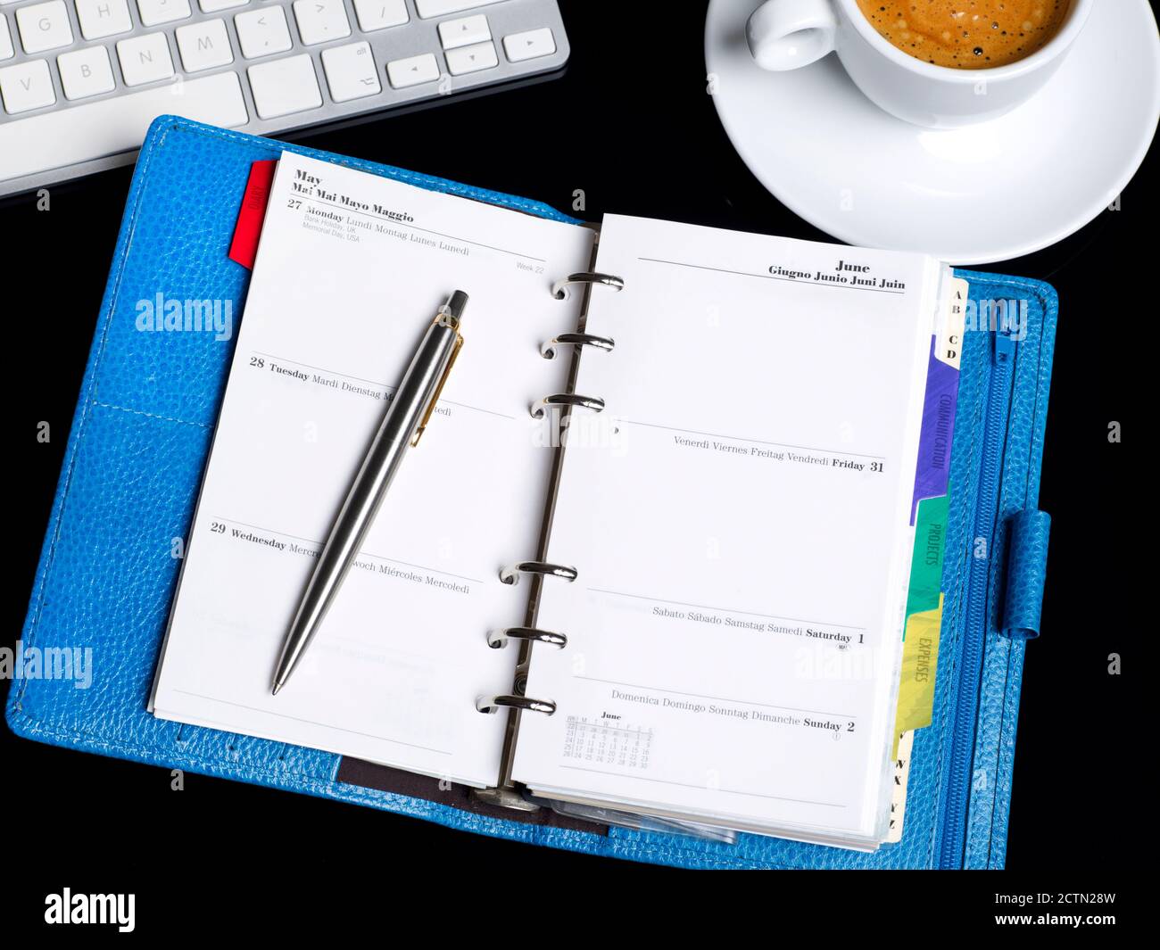 Personal organizer on desk Stock Photo - Alamy