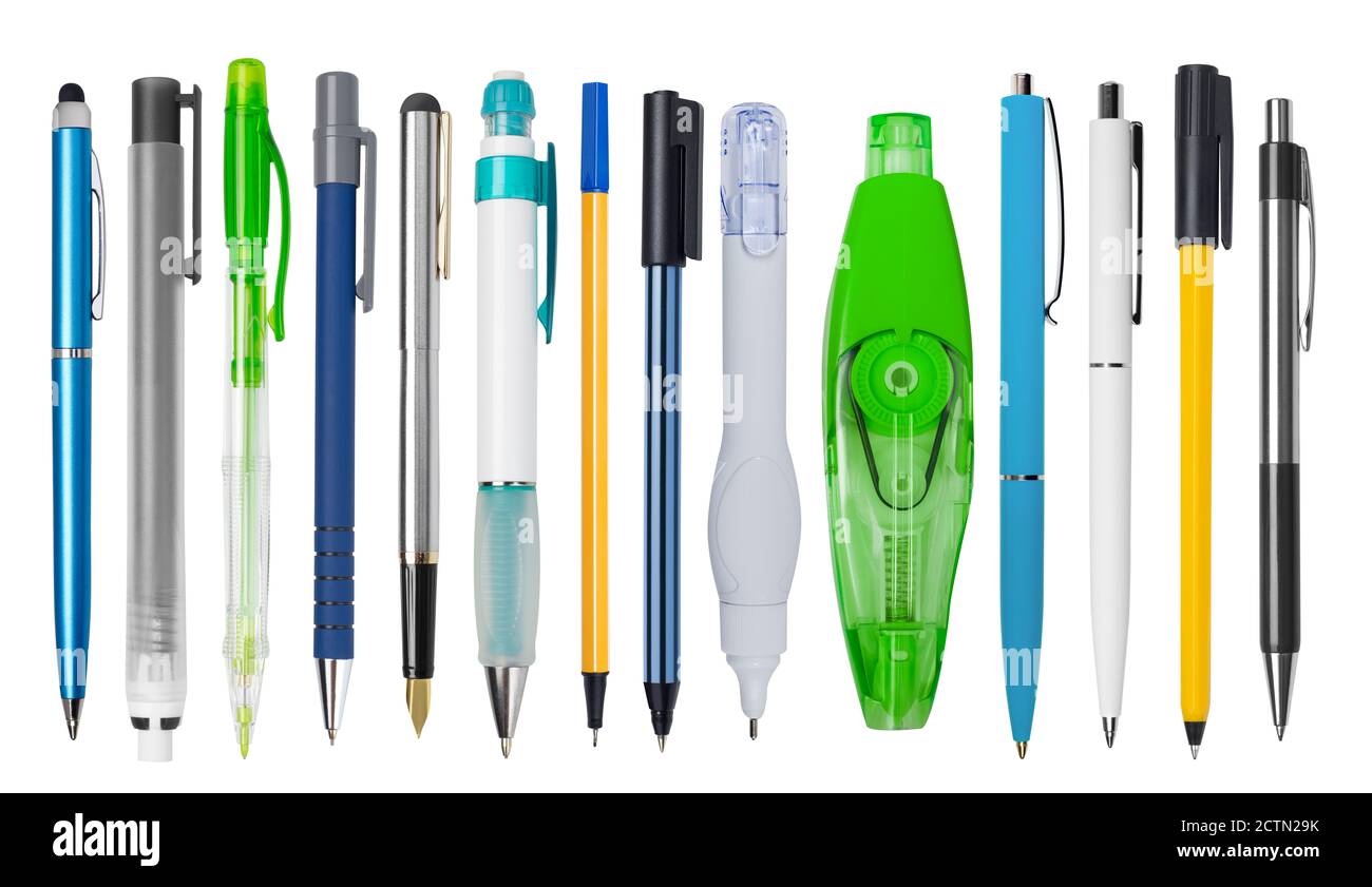 Diary pen colored background Cut Out Stock Images & Pictures - Alamy