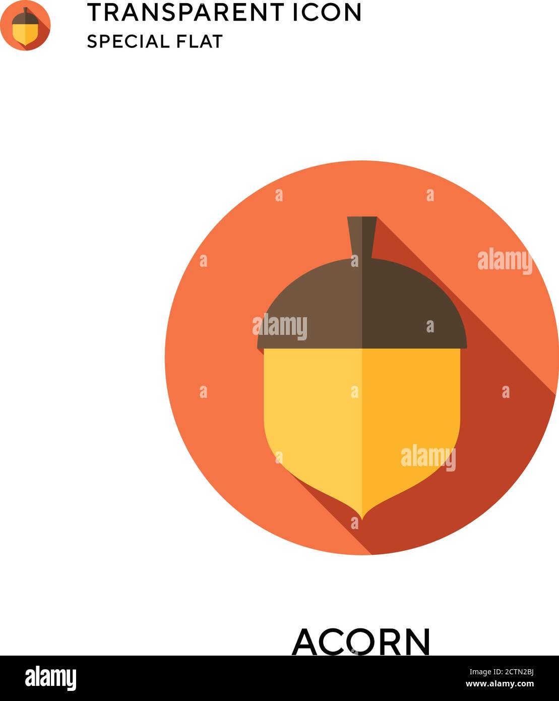 Acorn vector icon. Flat style illustration. EPS 10 vector Stock Vector ...