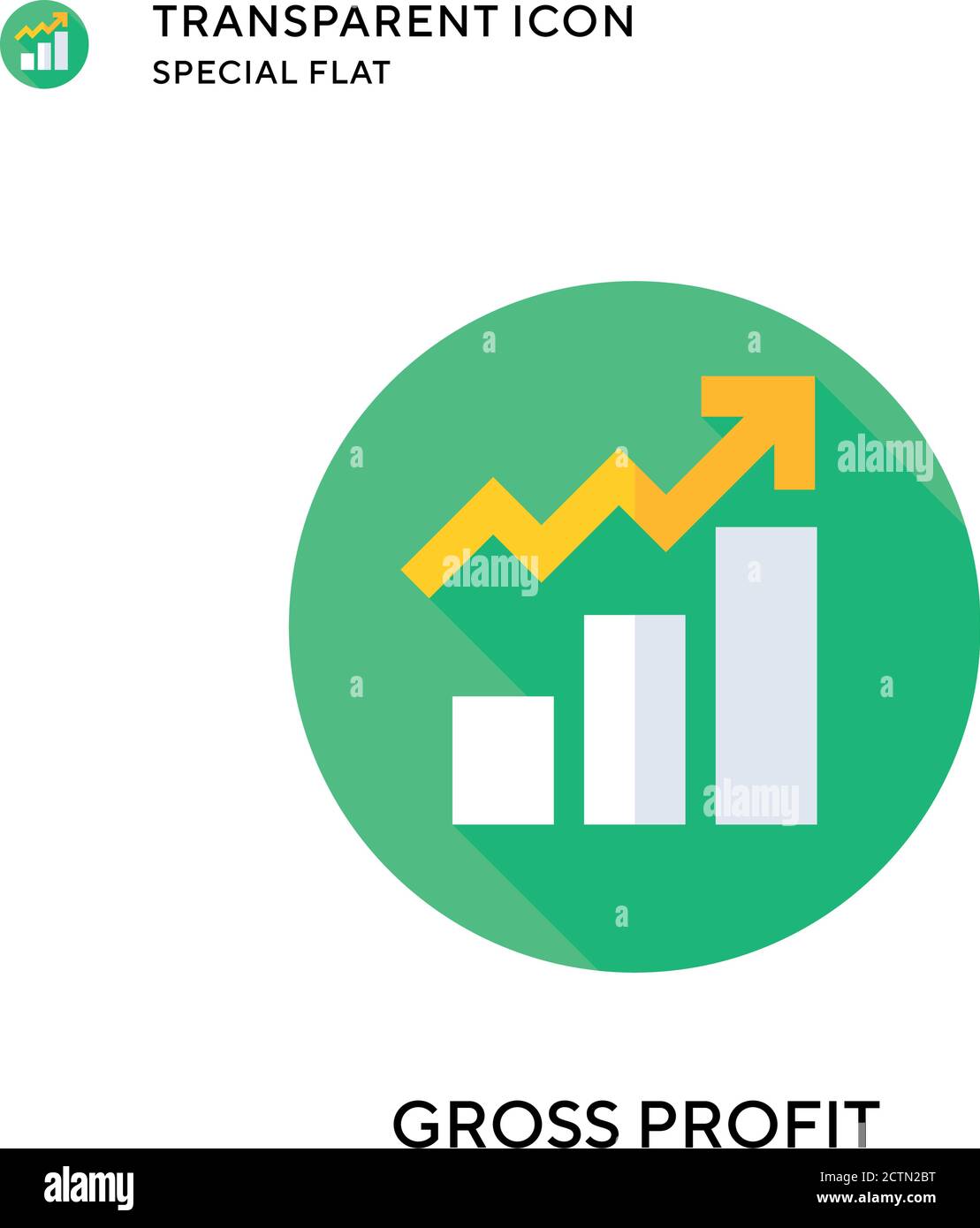 Gross profit vector icon. Flat style illustration. EPS 10 vector Stock ...