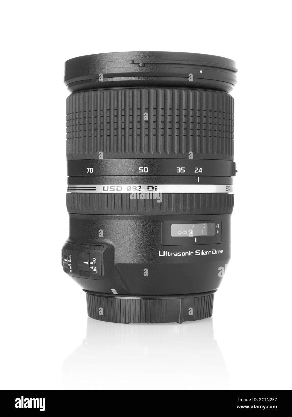 Camera lens isolated on white Stock Photo - Alamy