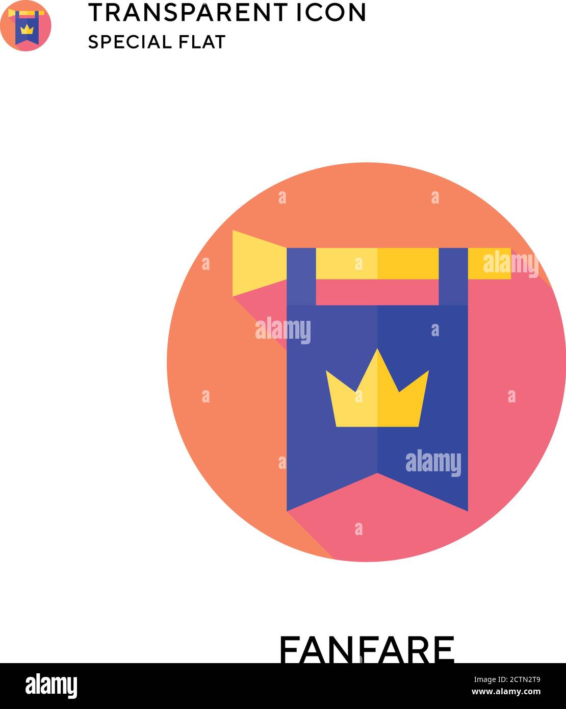 Fanfare vector icon. Flat style illustration. EPS 10 vector Stock ...