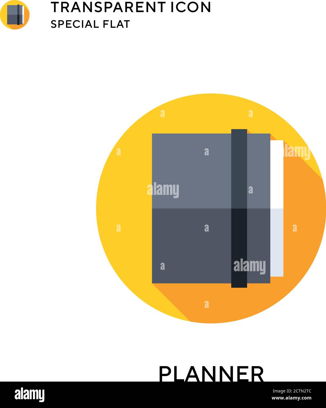 Planner vector icon. Flat style illustration. EPS 10 vector Stock ...