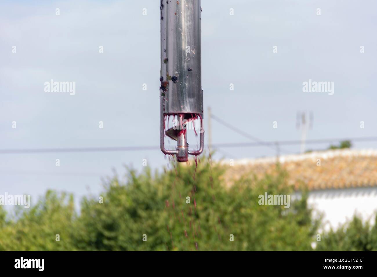 Automatic sampler for trucks extracts grapes from the vintage to ...