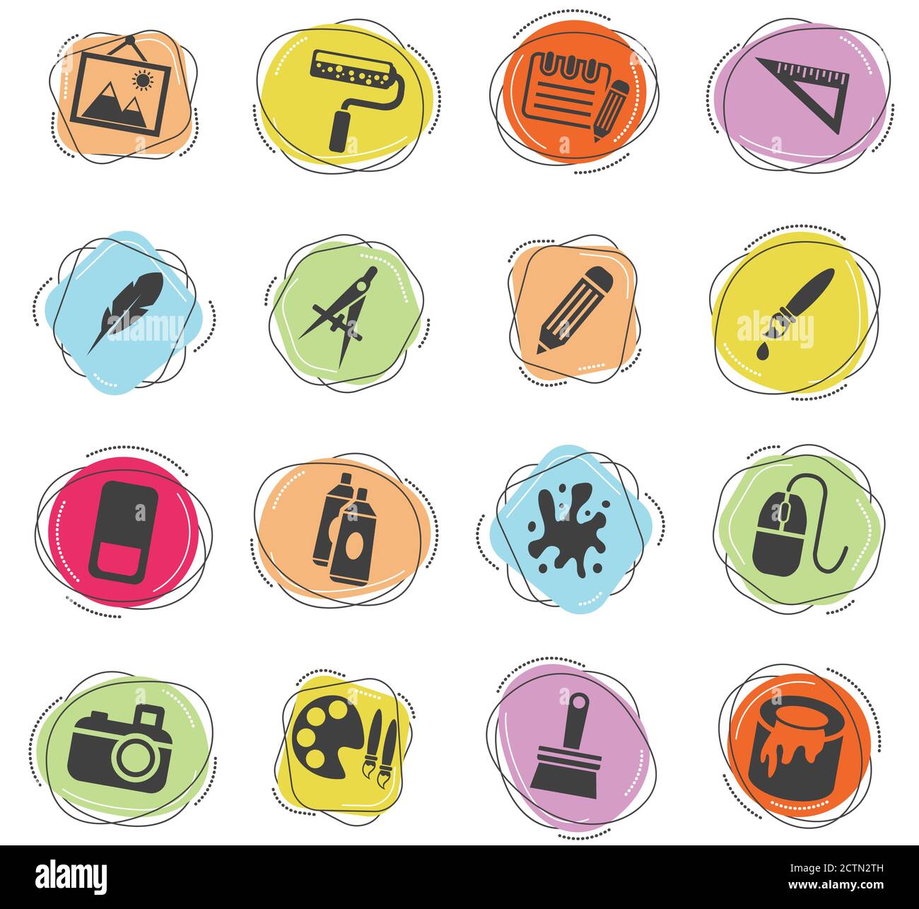 art tools icon set Stock Vector Image & Art - Alamy