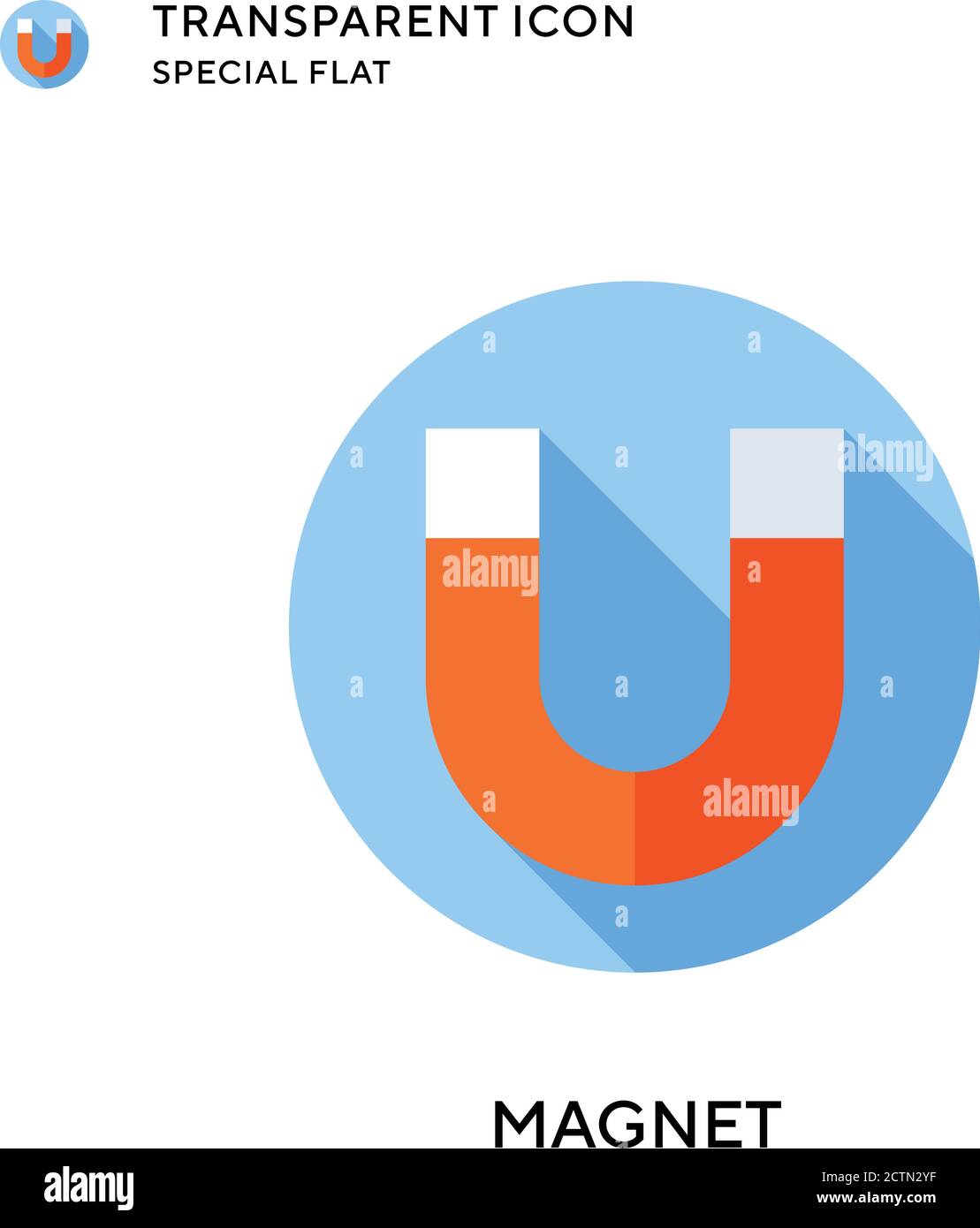 Magnet vector icon. Flat style illustration. EPS 10 vector Stock Vector ...