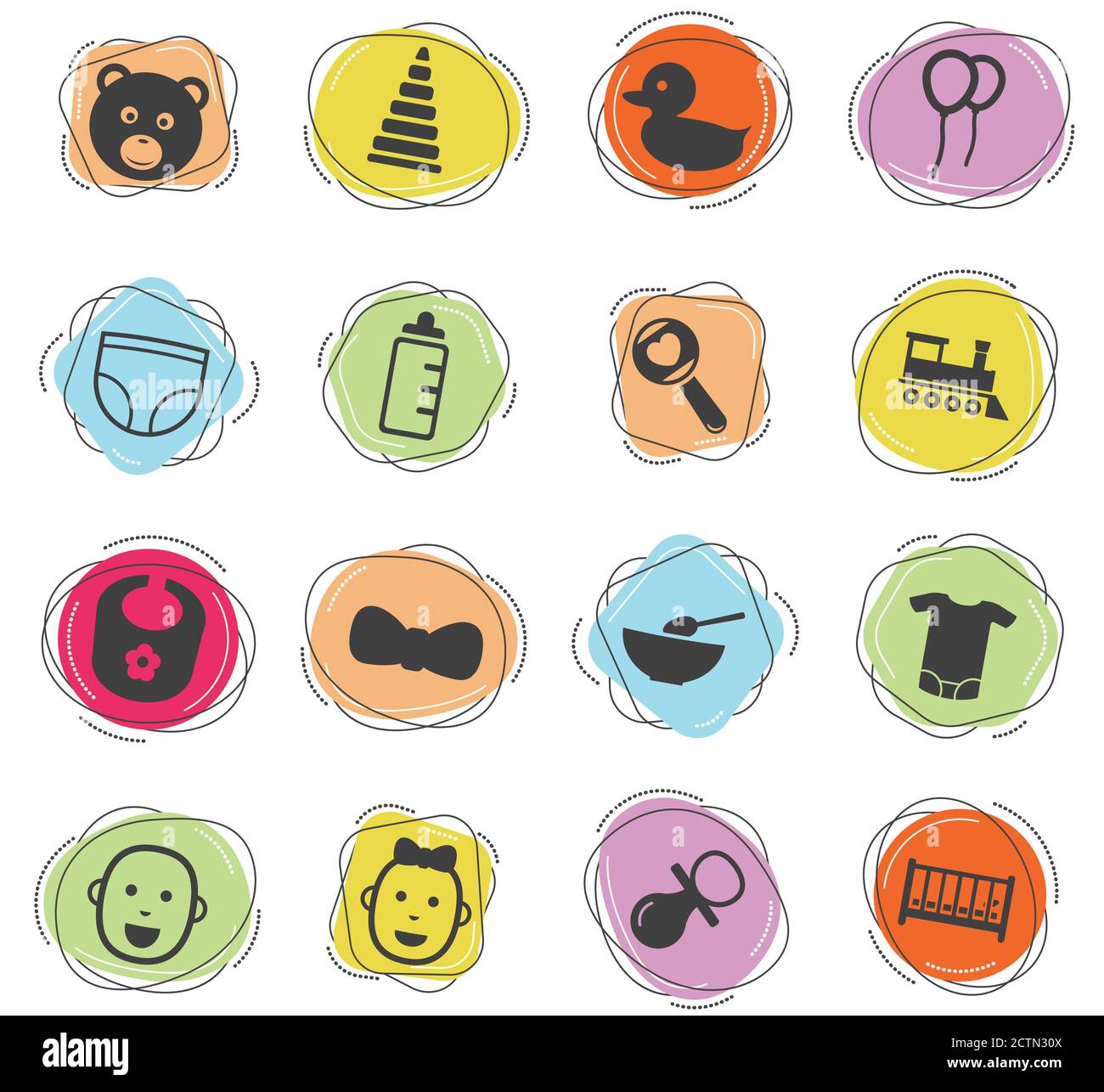 baby icon set Stock Vector Image & Art - Alamy