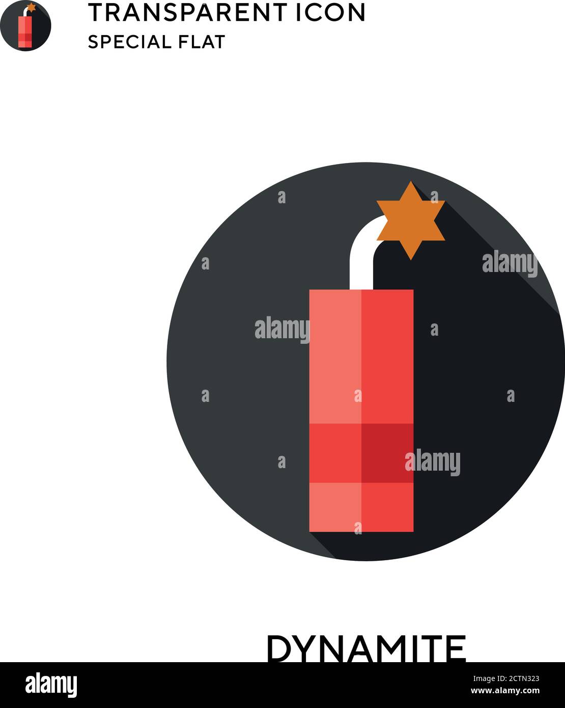 Dynamite vector icon. Flat style illustration. EPS 10 vector Stock ...