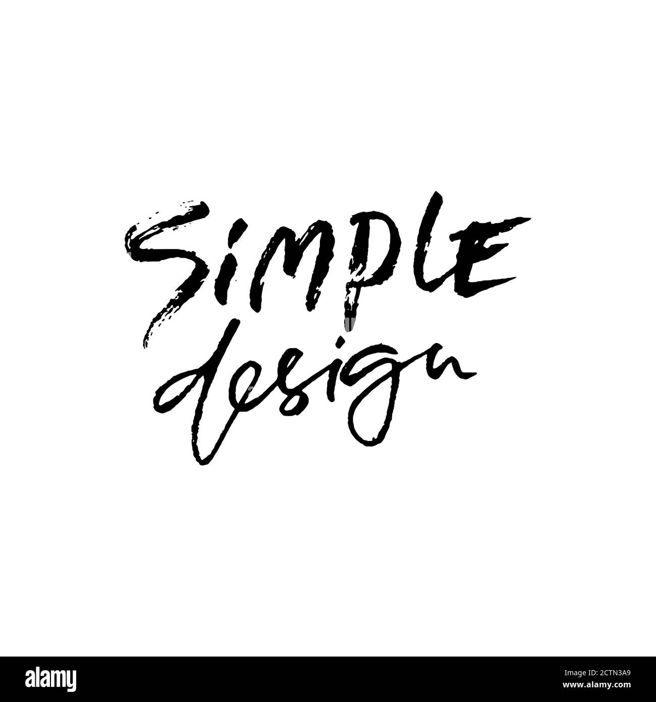 Simple design. Hand drawn modern brush lettering. Typography banner ...
