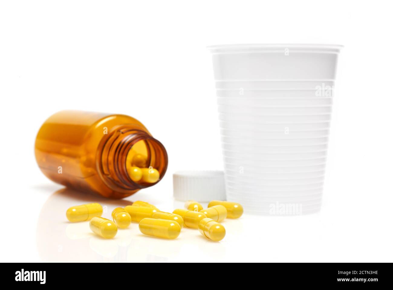White Pill Bottle Spilled Cut Out Stock Images & Pictures - Alamy