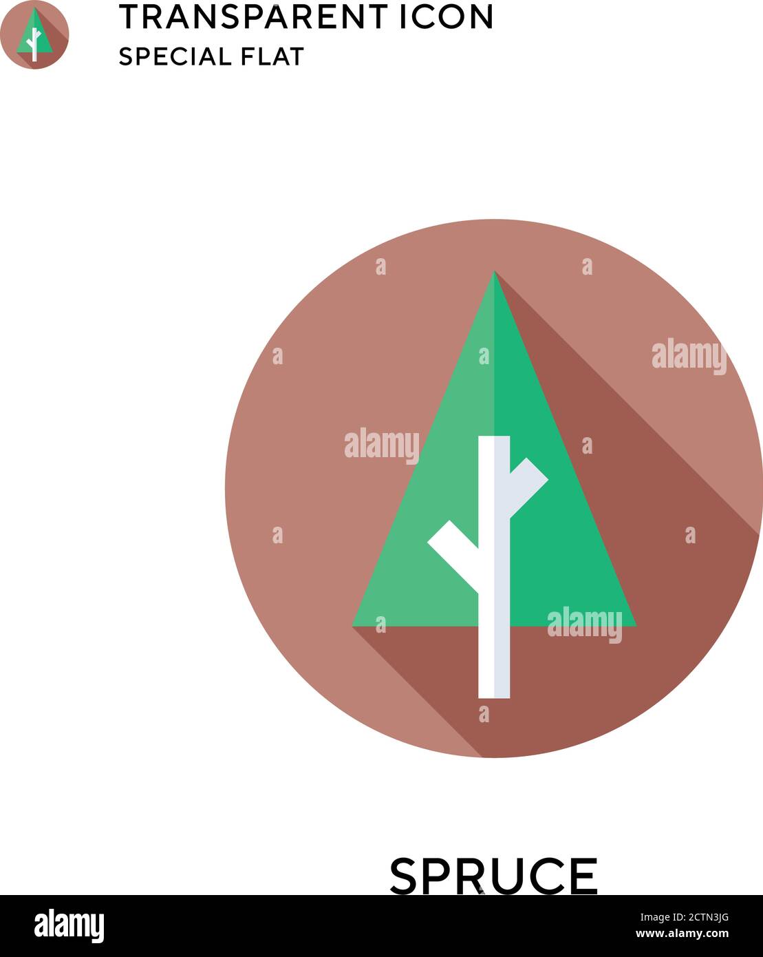 Spruce vector icon. Flat style illustration. EPS 10 vector Stock Vector ...