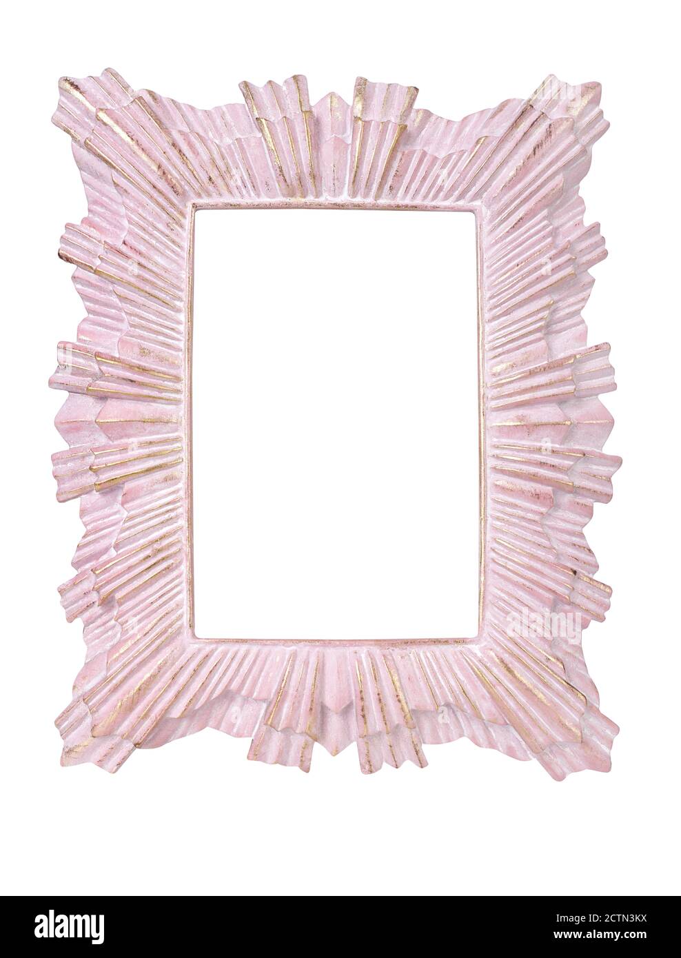 Pink frame isolated on white Stock Photo - Alamy