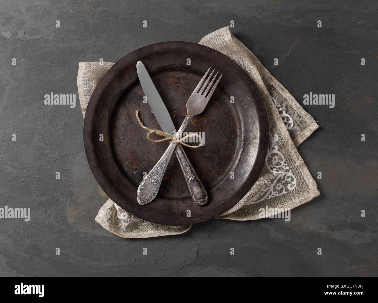 Vintage place setting Stock Photo - Alamy