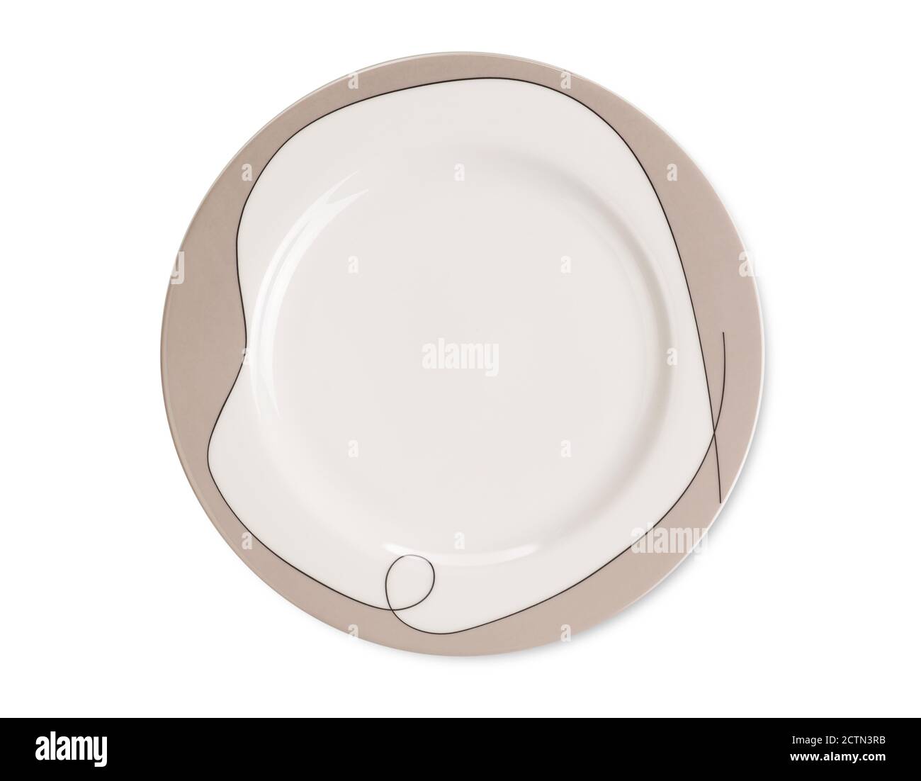 Modern plate isolated on white Stock Photo - Alamy