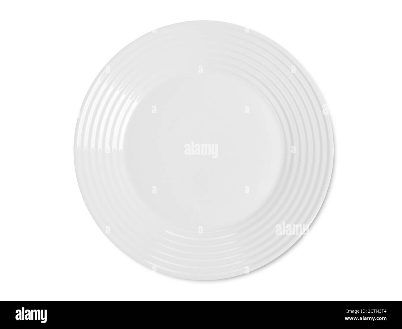 White plate isolated on white Stock Photo - Alamy