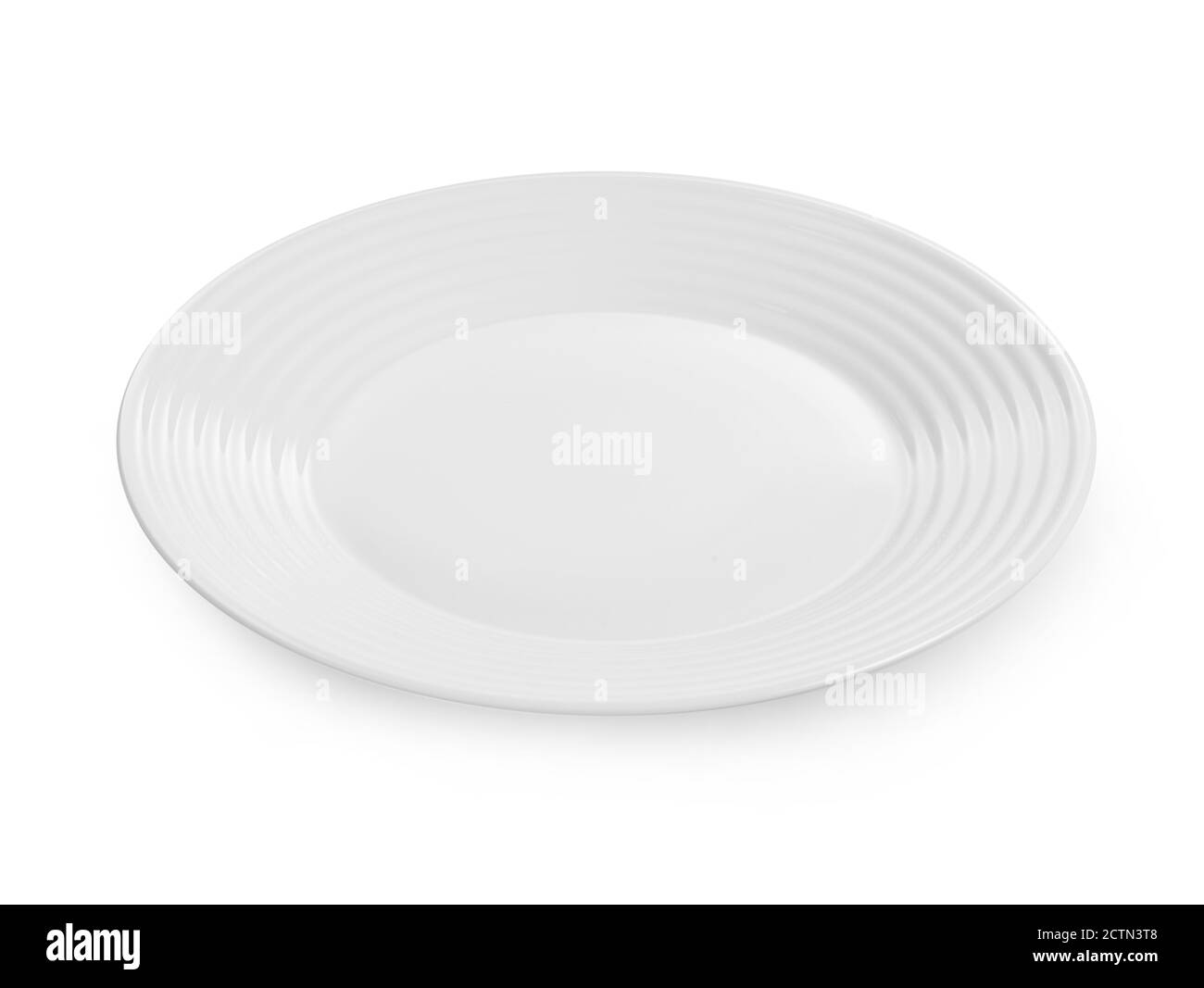 White plate isolated on white Stock Photo - Alamy