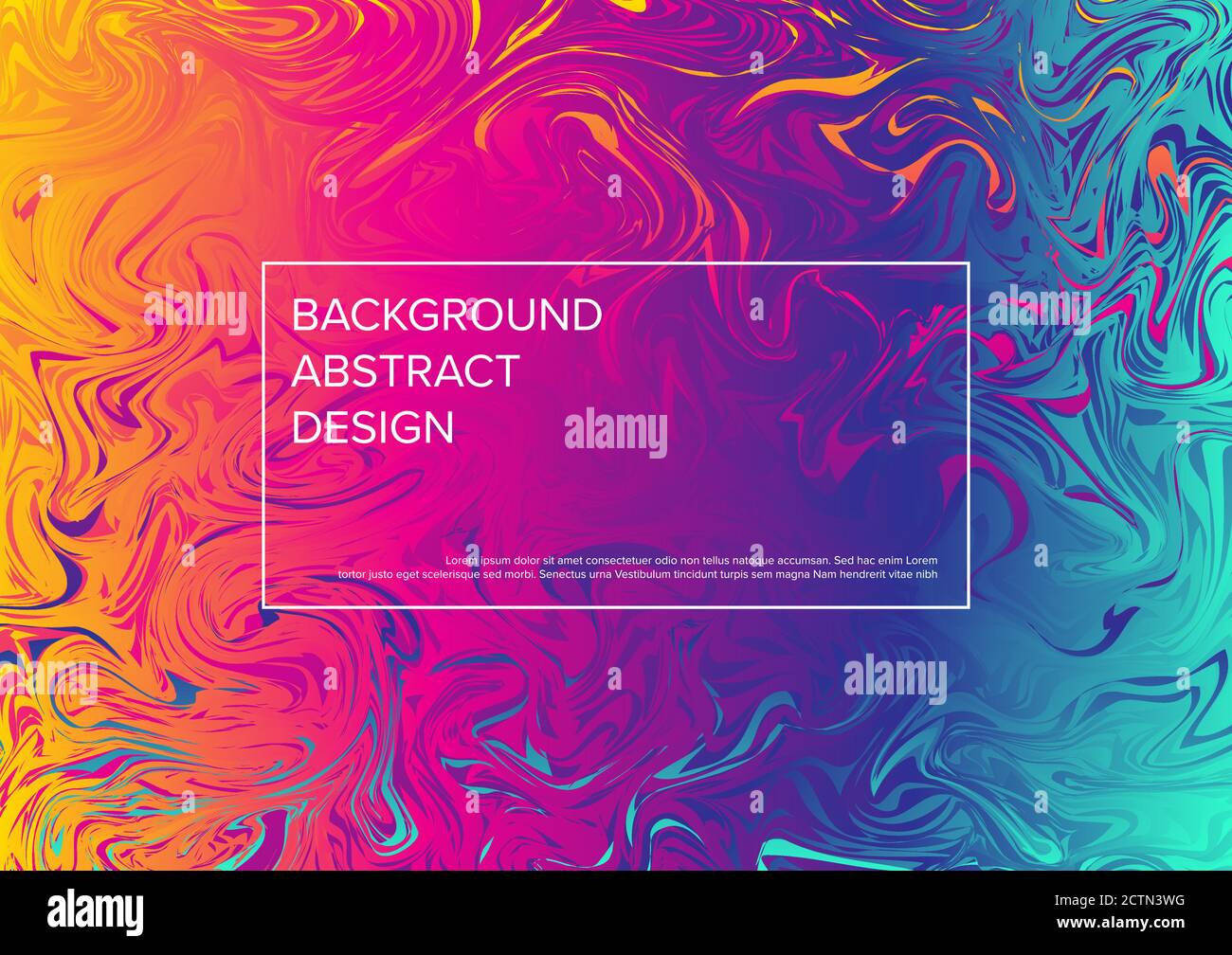 Modern vector art background template with fresh oil colors and frame ...