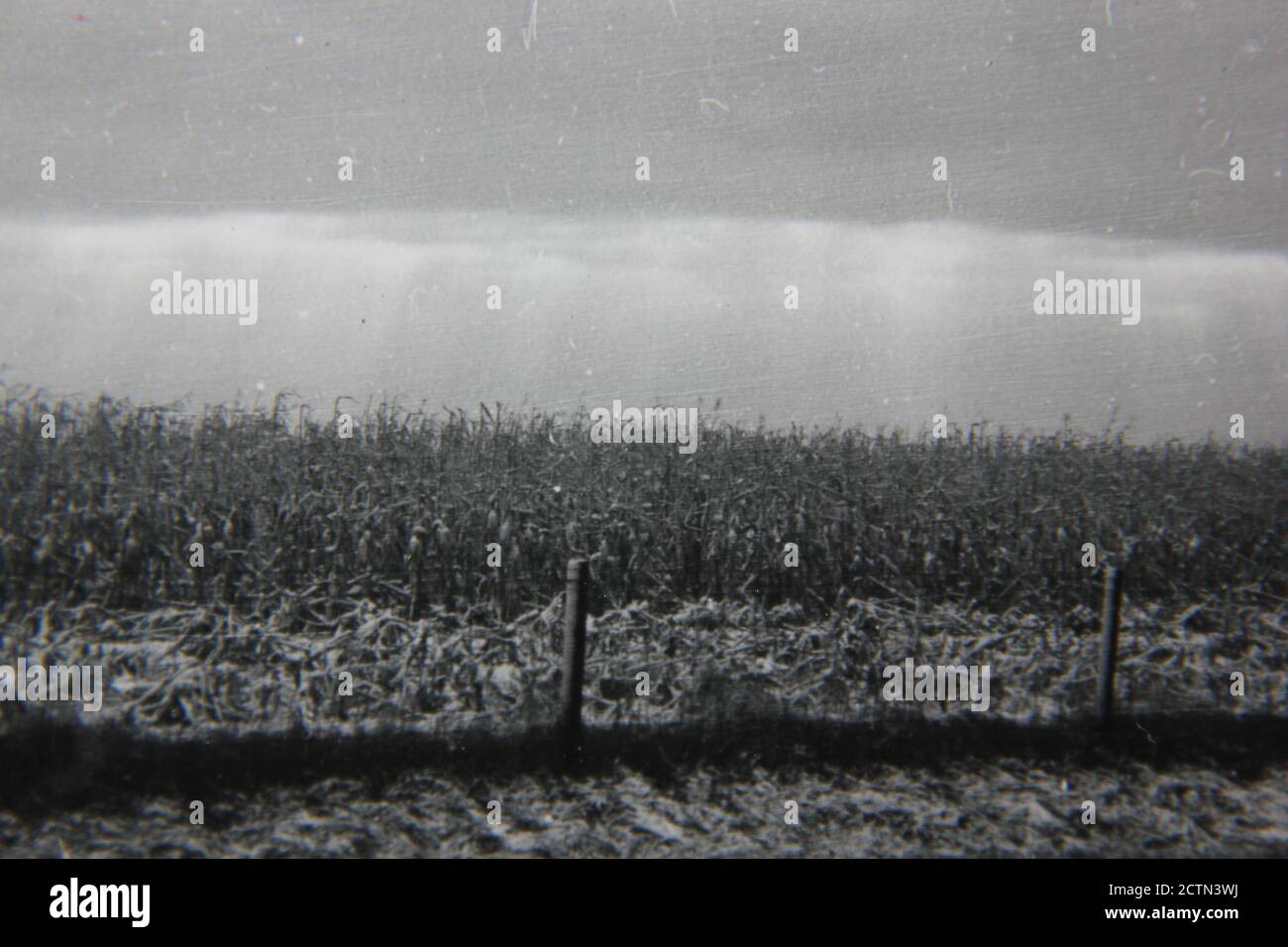 Fine 1970s vintage black and white photography of a bleak and dreary ...
