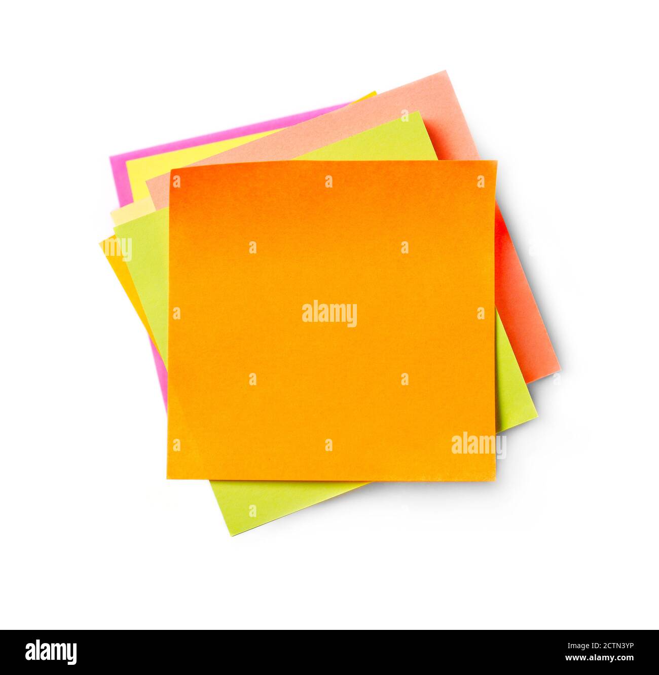 Adhesive note on white background Stock Photo - Alamy