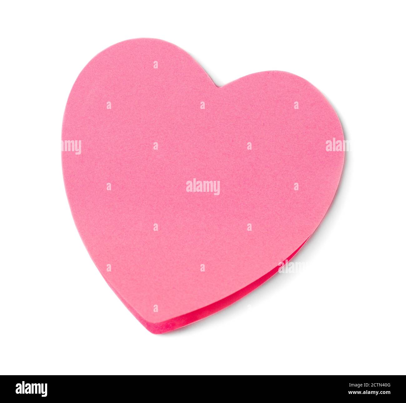 Heart shaped adhesive note on white background Stock Photo - Alamy