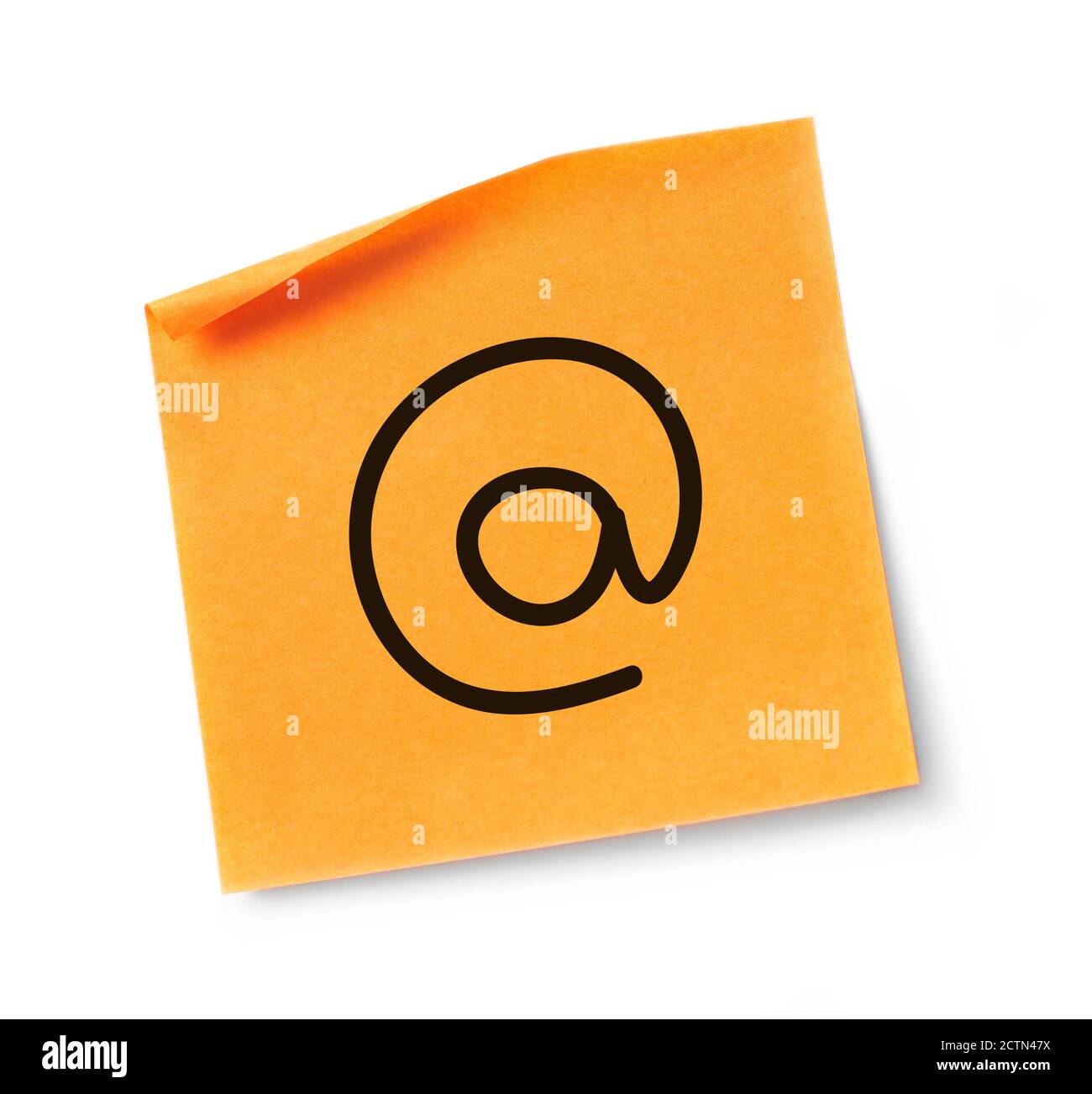 Adhesive note on white background Stock Photo - Alamy